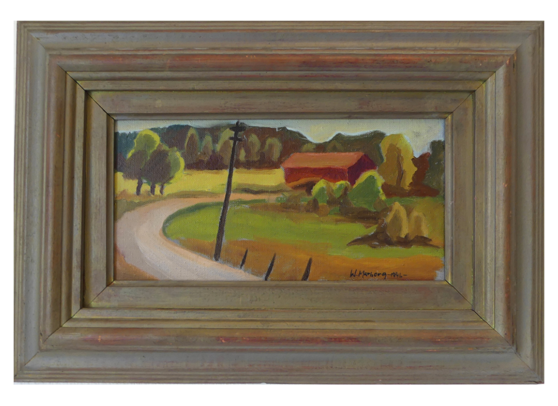 1940's Oil Painting by Waldemar Marberg – French Presse Linens